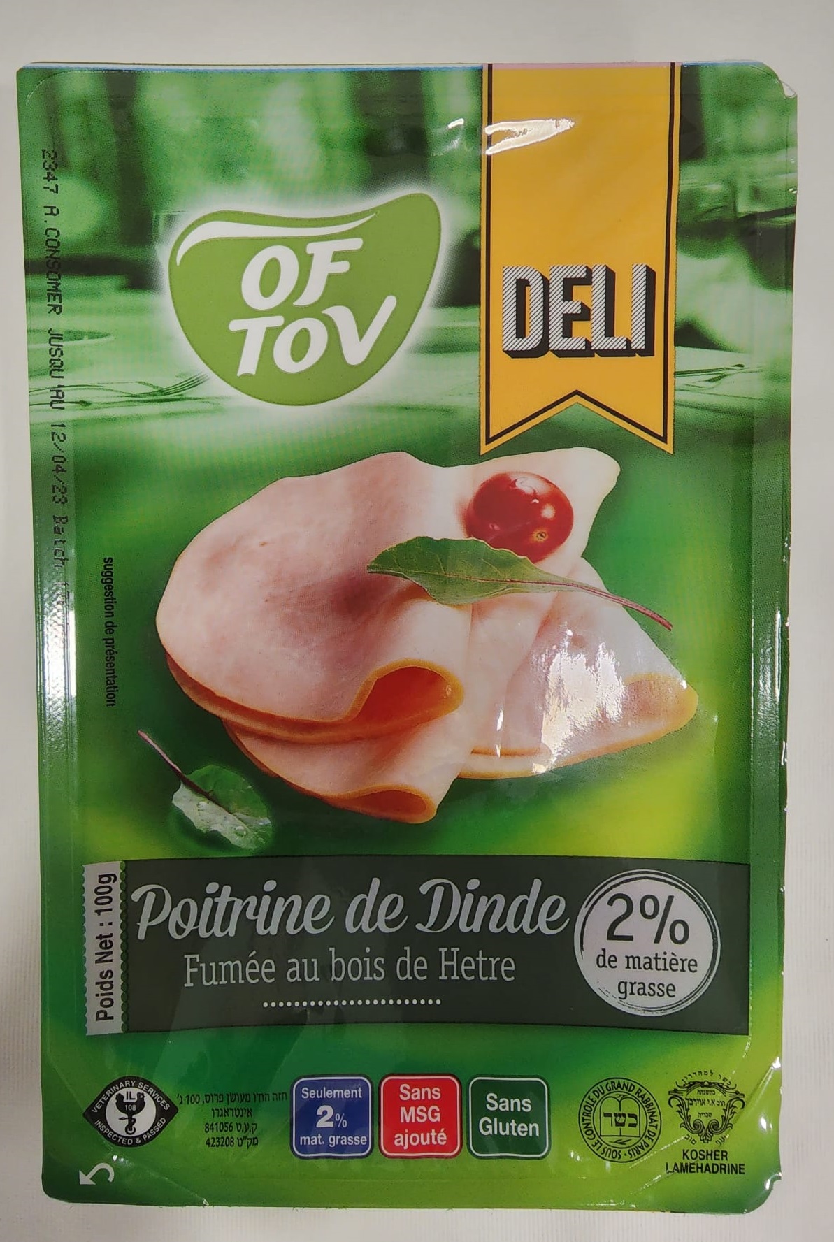 OF TOV – Smoked Turkey Breast / Poitrine de dinde fumée 100g – PORTUEL